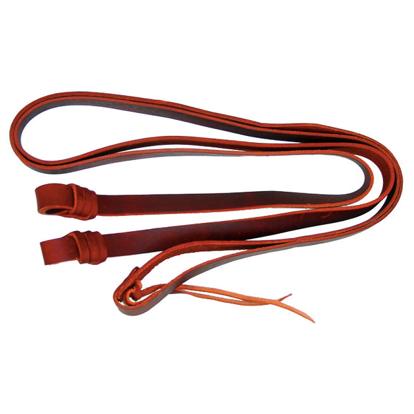 Boss Cocky Red Hide Reins 25mm - Lattanzios