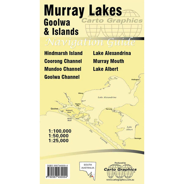 Carto Graphics Murray Lakes & Goolwa Islands Navigation Guide - Lattanzios